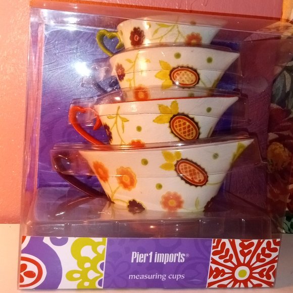Pier 1 | Kitchen | Pier Imports Nesting Stoneware Measuring Cups Hand ...